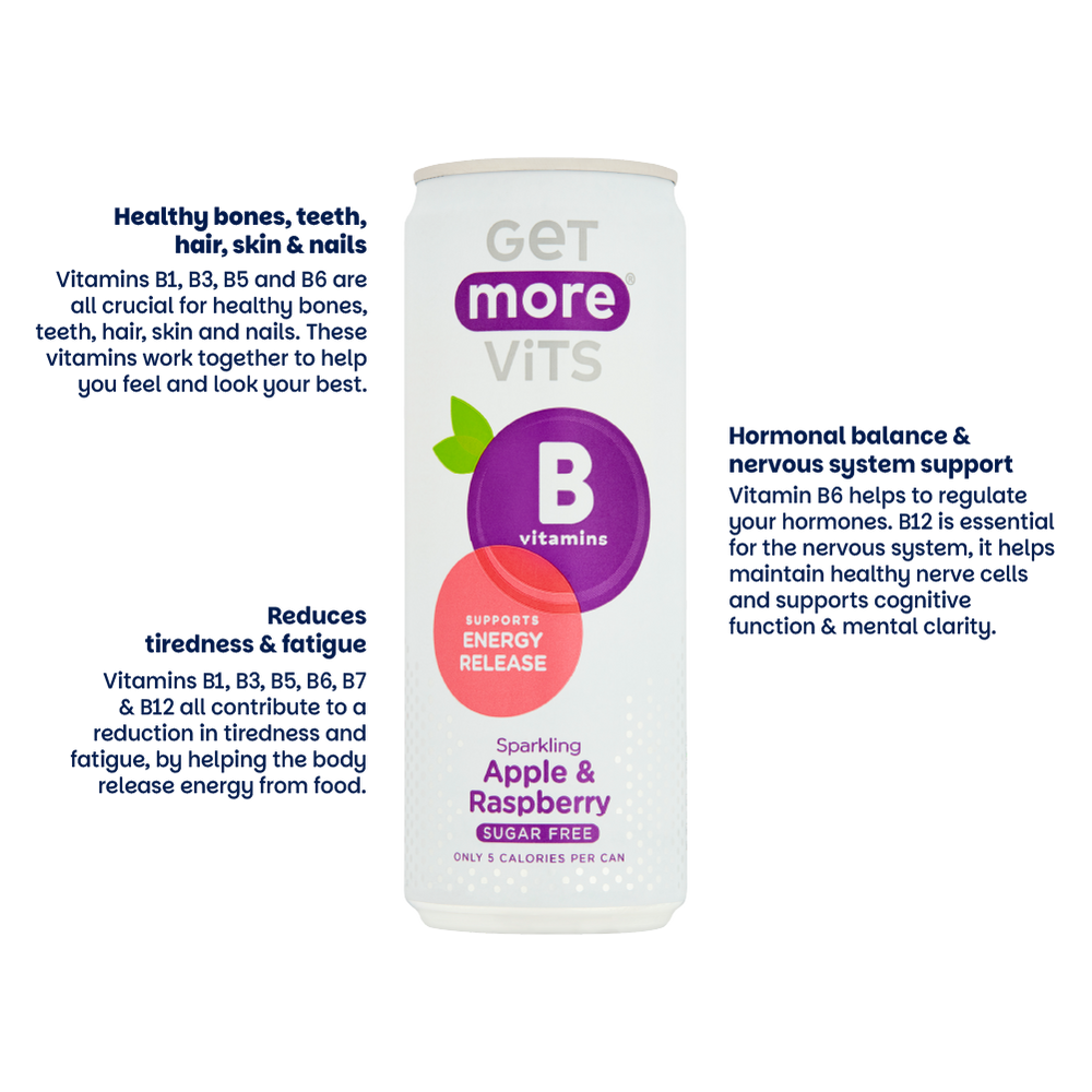 Apple & Raspberry Sparkling B Vits Drink